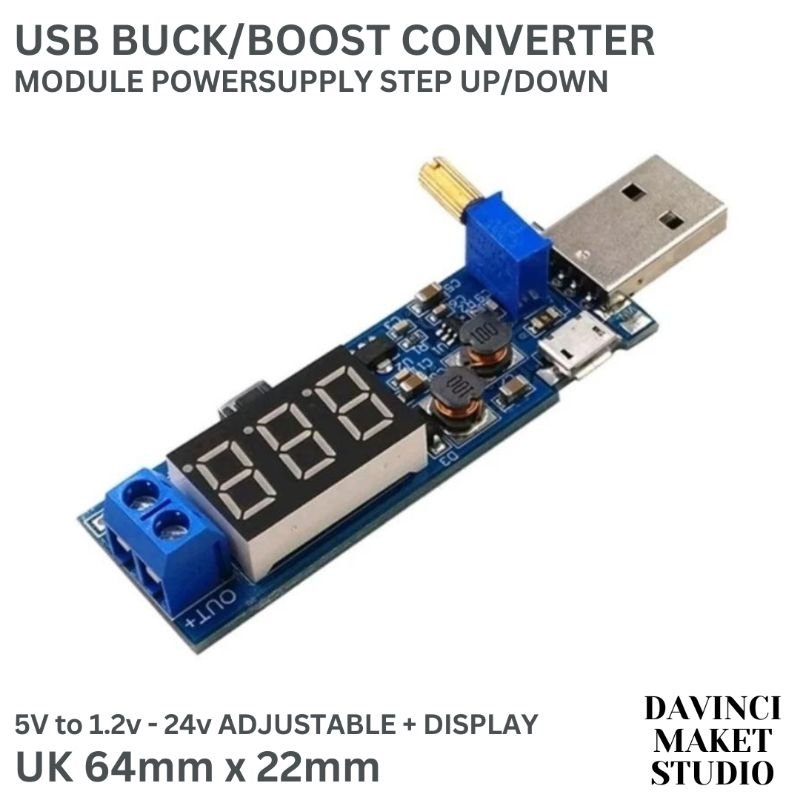 Jual USB Buck Boost Converter Adjustable Maket Diorama - Step UP Step Down Power Supply Module ...