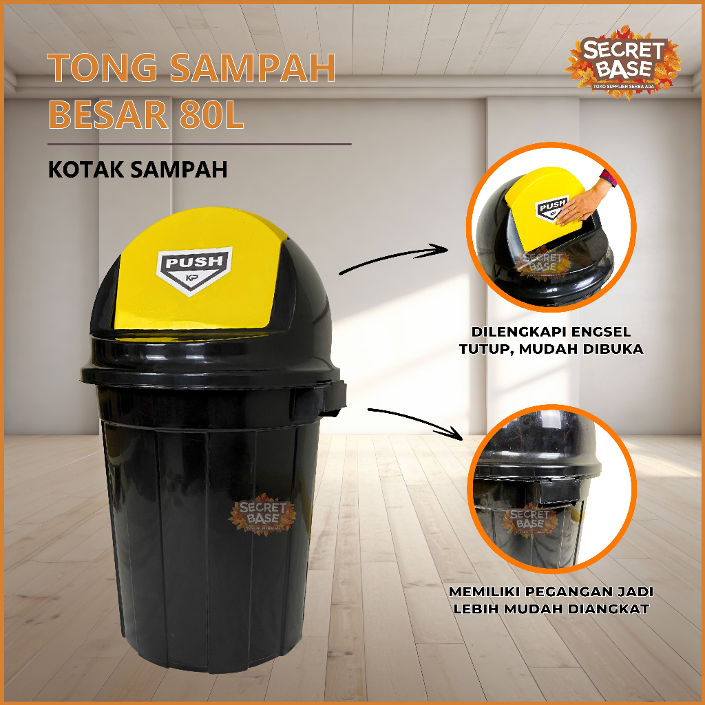 Jual TONG SAMPAH BESAR 80L - Tempat Sampah Besar Luar Rumah / Kotak Sampah / Bak Sampah | Shopee ...