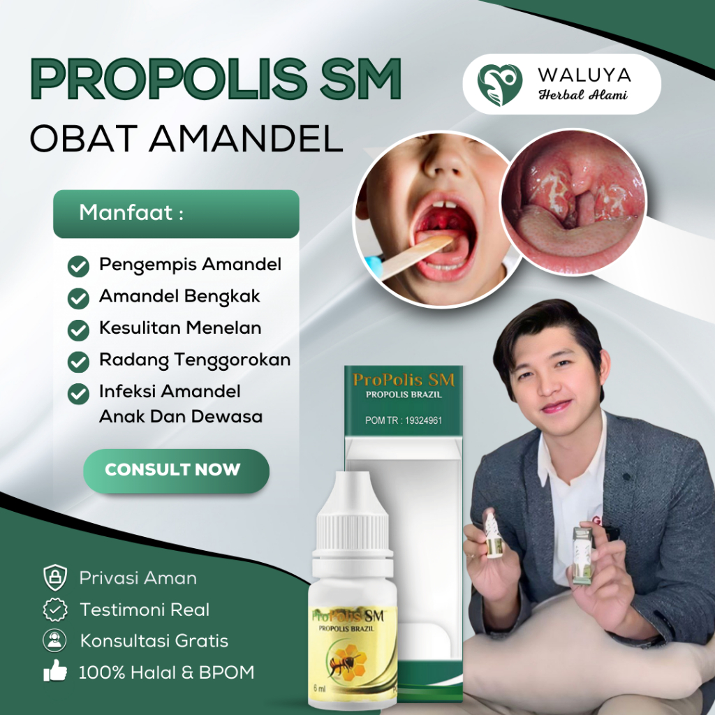 Jual Obat Pengempis Amandel Bengkak Menahun Anak Dewasa - Propolis SM Brazilian With Nano ...