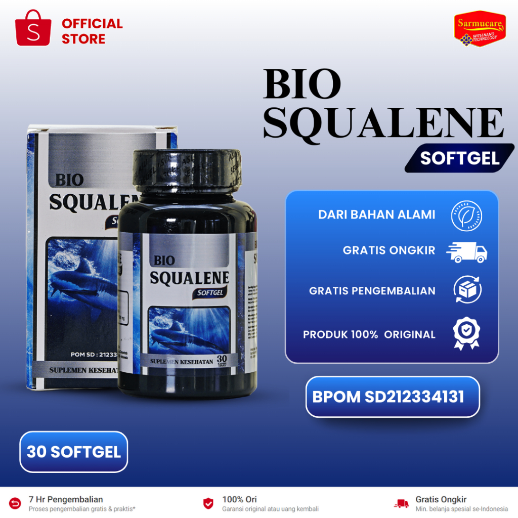 Jual Bio Squalene Softgel Original - Minyak Ikan Tinggi Omega 3 Untuk ...