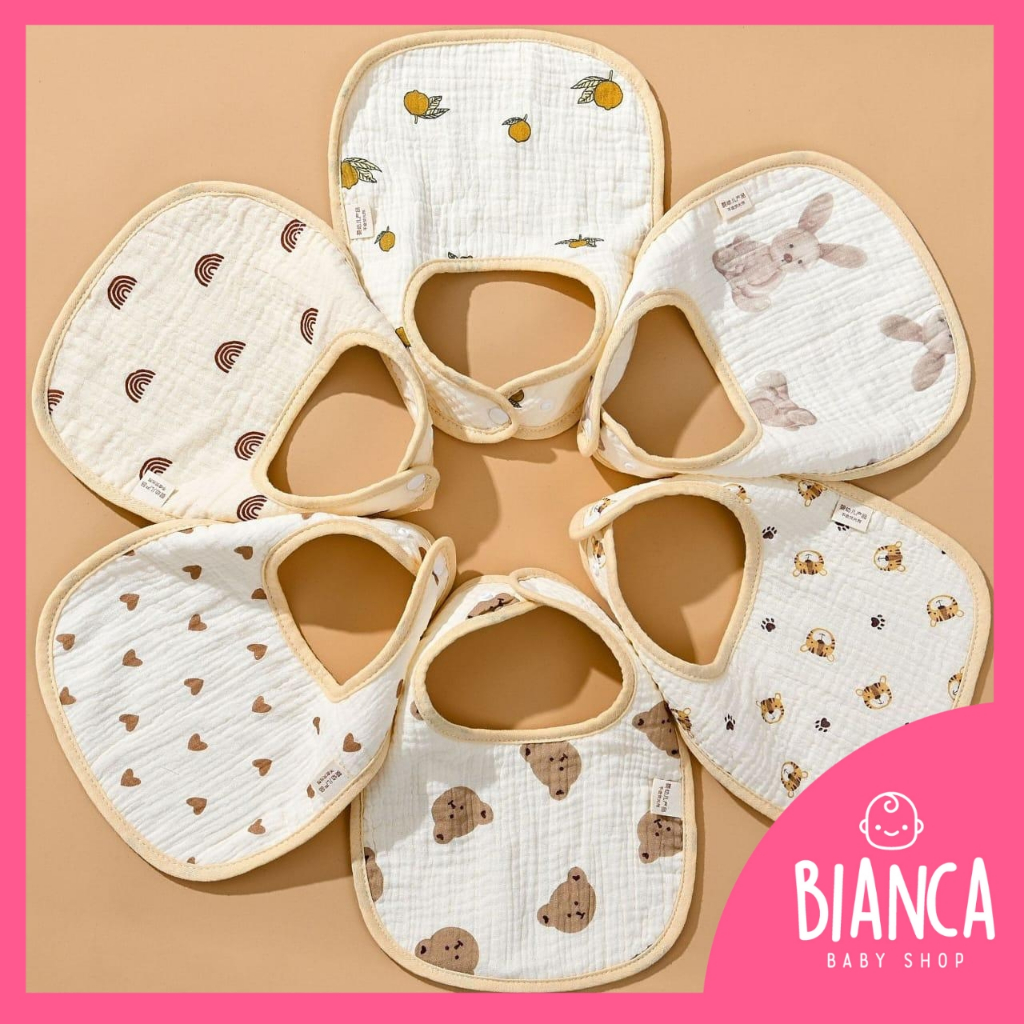 Jual BIANCA - Bibs Anak Tadah Air Liur / Celemek Anak BENTUK PERSEGI ...