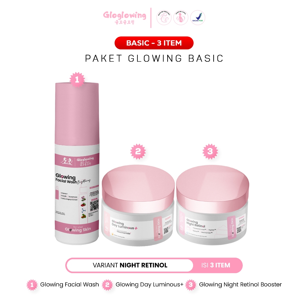 Jual GLOGLOWING Paket Glowing Basic "3 item" | Shopee Indonesia
