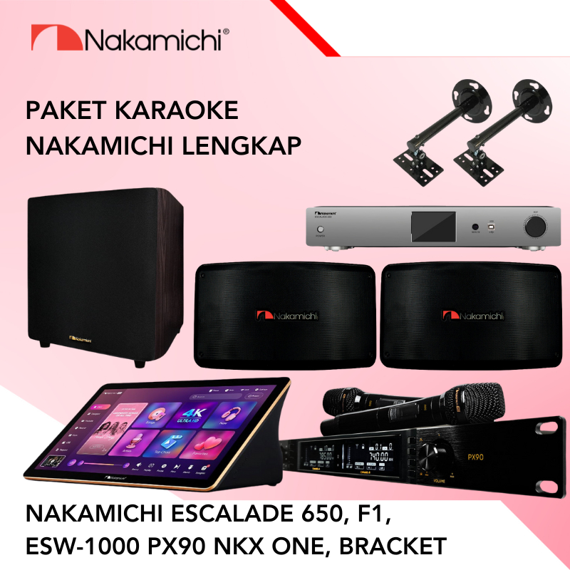 Jual PAKET NAKAMICHI ESCALADE 650 AMPLIFIER, F1 SPEAKER, ESW1000 SUBWOOFER, PX90 WIRELESS ...