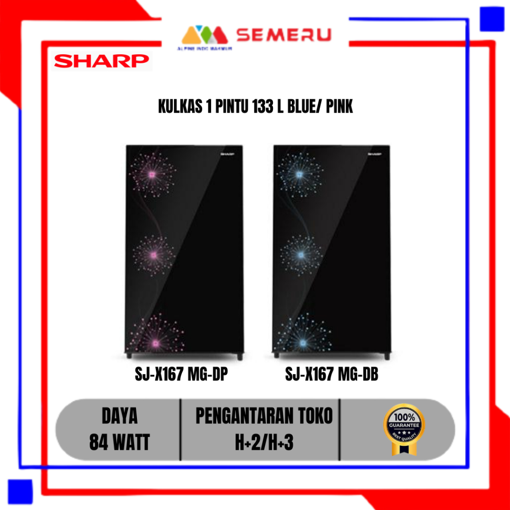 Jual SHARP KULKAS 1 PINTU BLUE SJ-X167 MG-DB / PINK SJ-X167 MG-DP ...