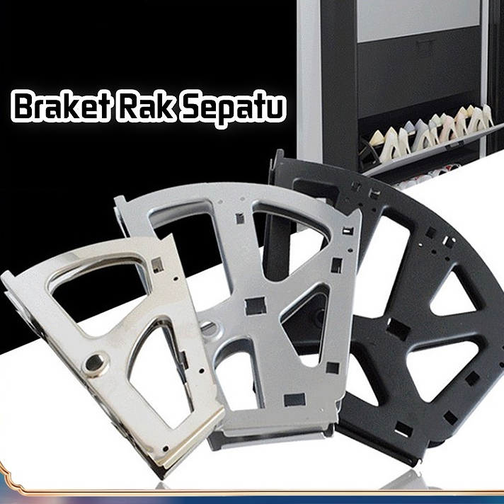 Jual Sepasang bahan besi Braket Rak Sepatu 1/2/3 Susun Engsel Rak ...