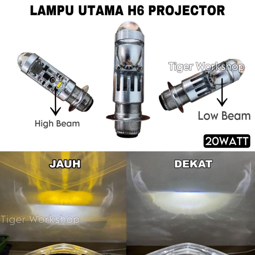 Jual Lampu Utama H6 Laser Ala ala Projector TP6 Pnp Socket H6 Motor ...