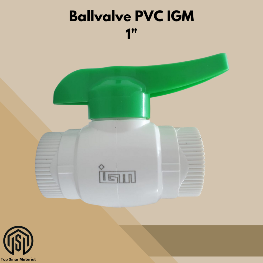 Jual Ballvalve / Ball Valve / Stop Kran 1" inch UPVC Polos IGM | Shopee ...