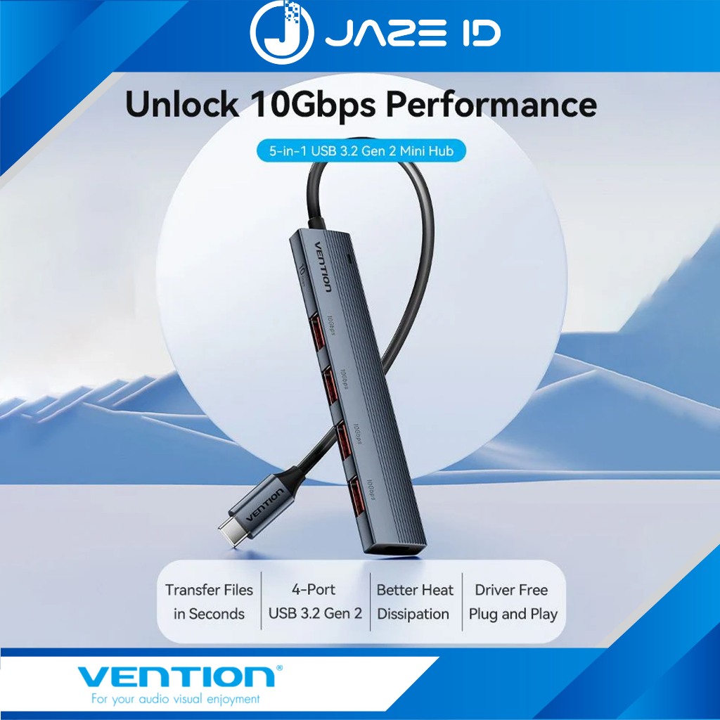 Jual Vention USB Type C 3.2 Gen 2 Mini Hub 4 Port Extension Power OTG ...