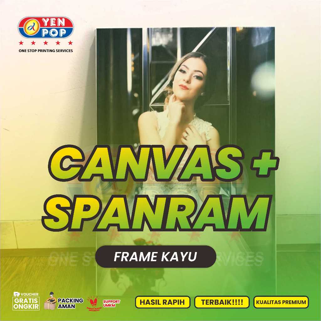 Jual Cetak Kanvas + Spanram uk. 40x60 cm ( Frame Kayu ) | Shopee Indonesia