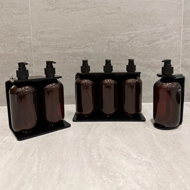 Jual Set bracket dinding botol sabun hotel 300ml dan 500ml + FREE ...