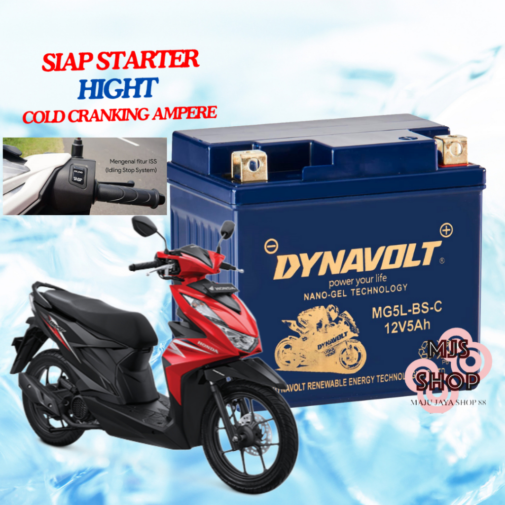 Jual AKI KERING MOTOR BeAT ISS SCOOPY ISS GENIO ISS MG5L BS DYNAVOLT ...