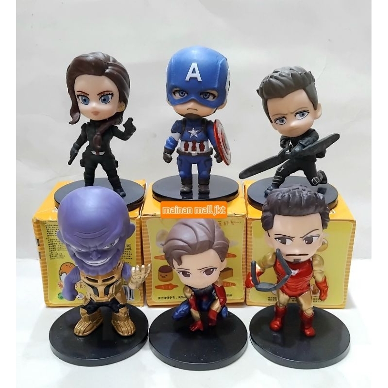 Jual Avenger figure chibi set 6pcs jual satuan dan set - action figure ...