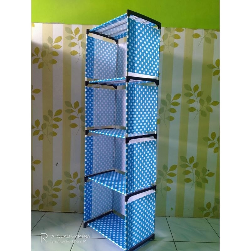 Jual 4 SUSUN RAK BUKU PORTABLE MULTIFUNGSI GSF BELAKANG PENUTUP WARNA ...