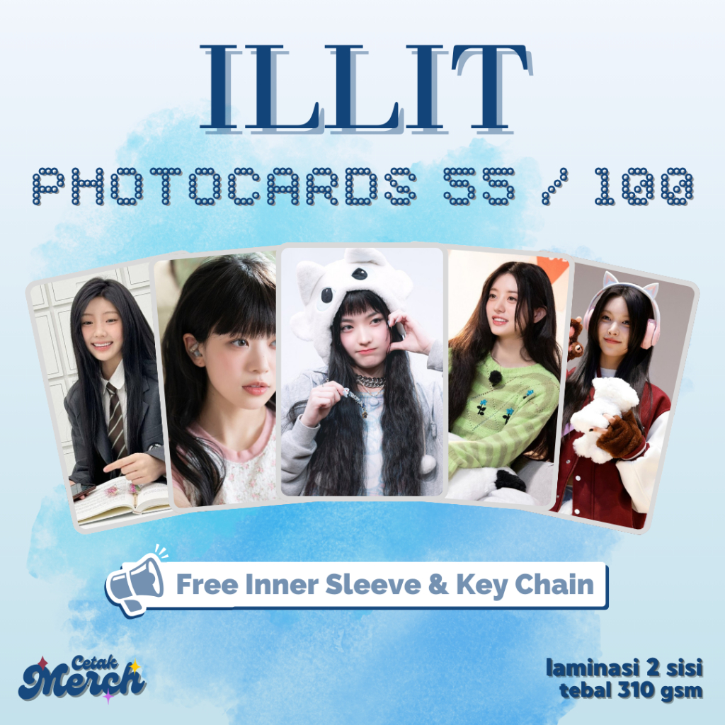 Jual Photocard ILLIT isi 100 55 Unofficial PC KPOP Real Super REAL ...