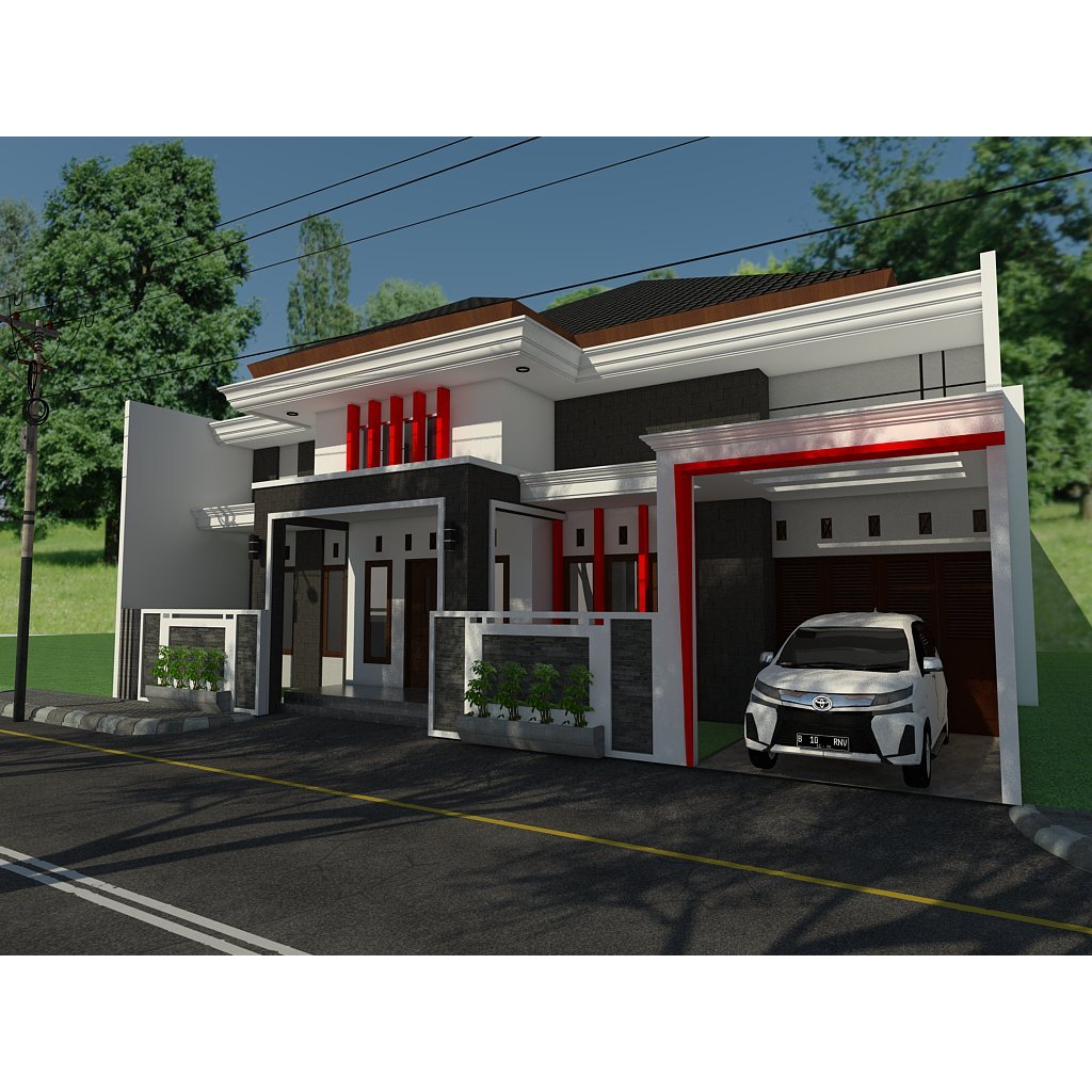 Jual Desain Gambar 3D Eksterior dan Gambar denah 2D Rumah Tinggal, Ruko ...