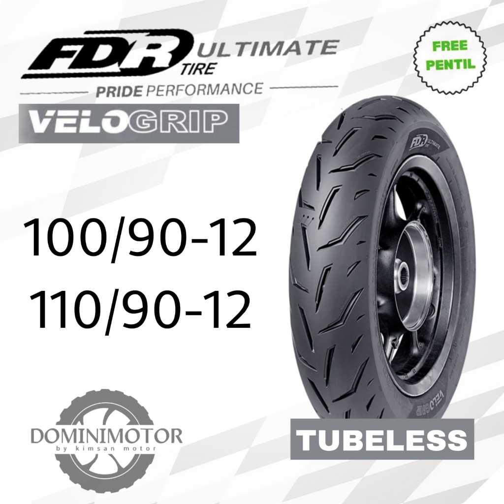 Jual Ban Motor Ring 12 SCOOPY FDR Velogrip 100/90-12 110/90-12 Tubeless ...