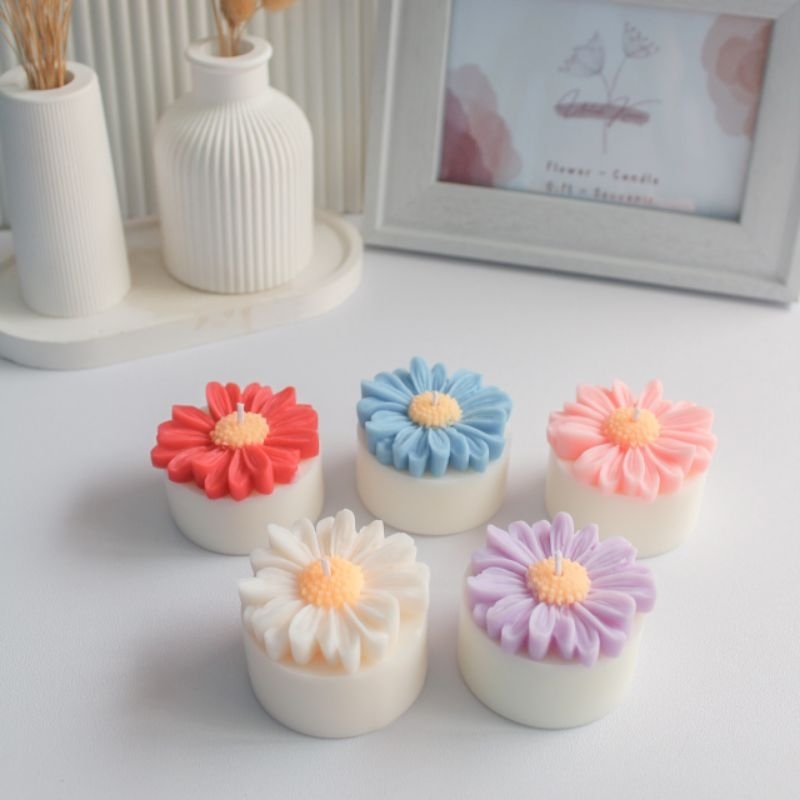 Jual LILIN AROMATERAPI DAISY FLOWER | SOUVENIR MURAH WEDDING BIRTHDAY ...