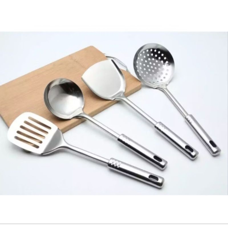 Jual Sutil set 4 in 1 alat masak dapur stainless/Centong sendok sayur ...
