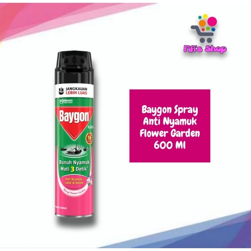Jual Baygon aerosol Flower Garden 600 Ml | Shopee Indonesia