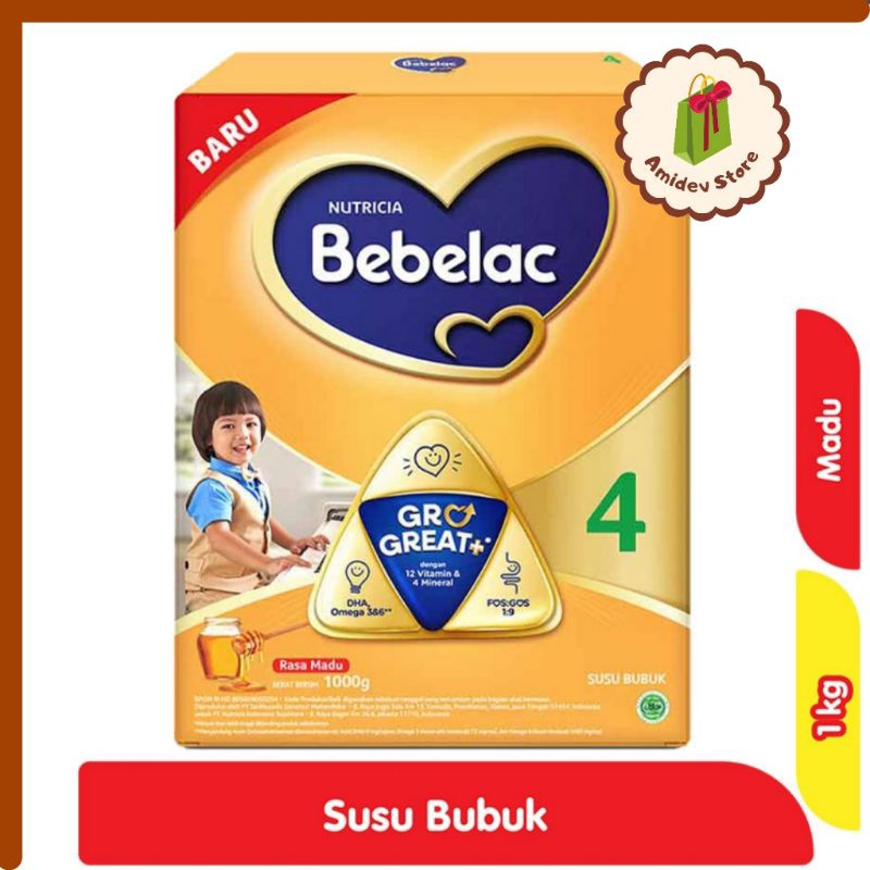 Jual Bebelac 4 GroGreat+Susu Bubuk Pertumbuhan Anak Madu 1 kg | Shopee ...