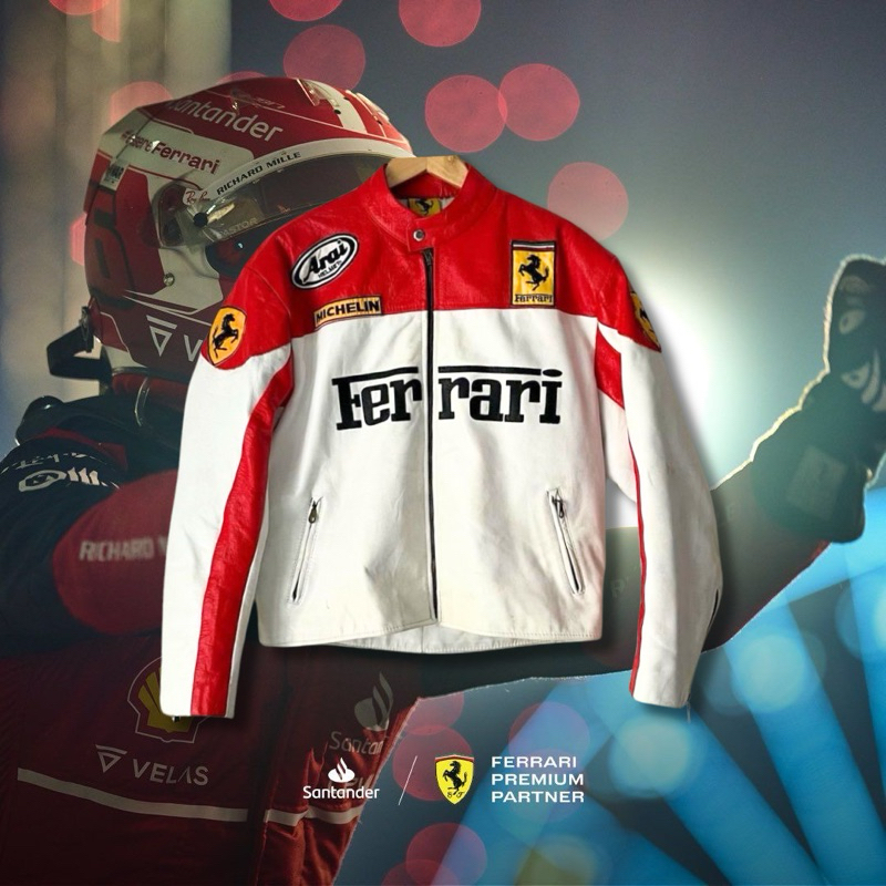 Jual IAMYOURQL - Ferrari F1 Race Jacket Leather | Shopee Indonesia