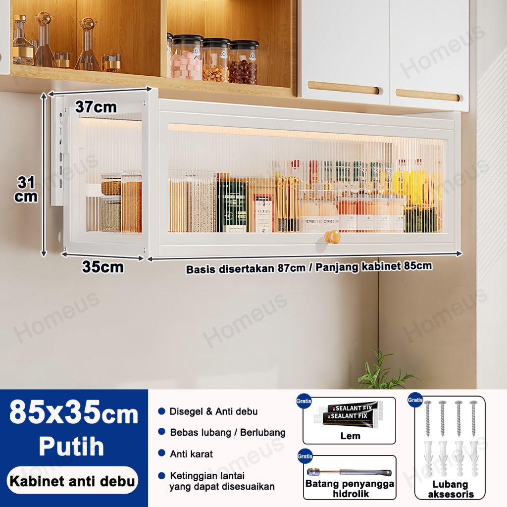 Jual Homeus Lemari Dapur Gantung Lemari Dinding Dapur Rak Gantung Dapur ...