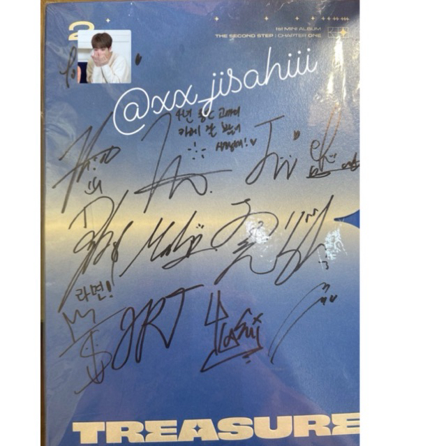 Jual SIGNED ALBUM TREASURE [OFFICIAL] OT 12 chapter 1 blue | Shopee ...
