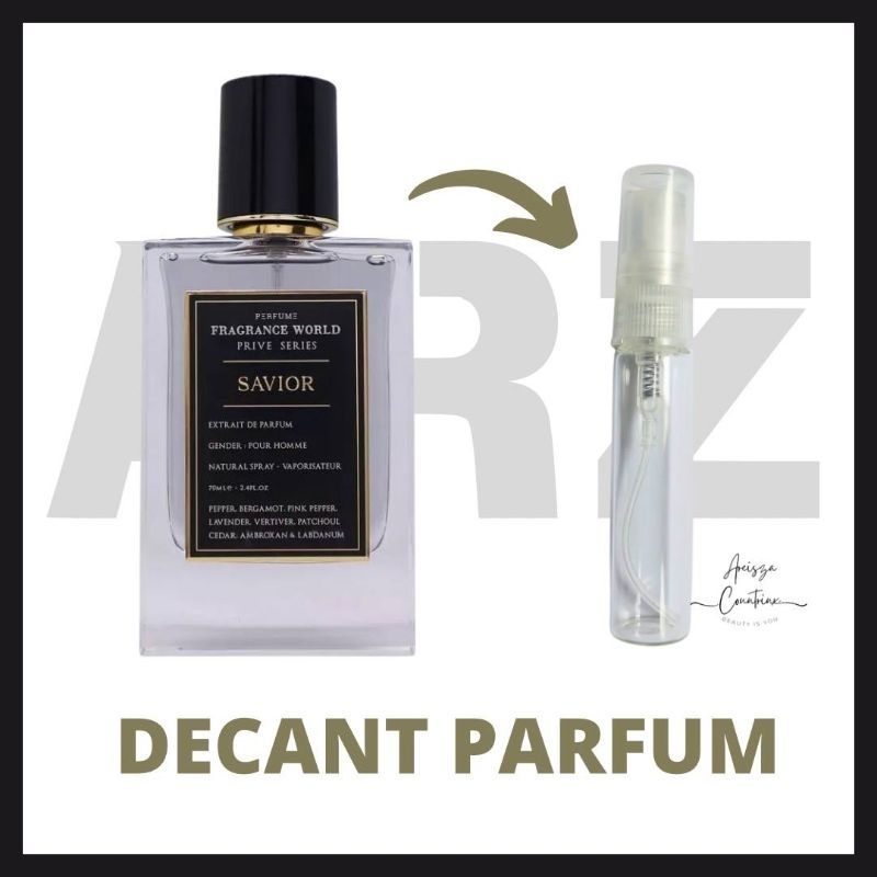 Jual DECANT Fragrance World Prive Series Savior Extrait BOTOL KACA ...