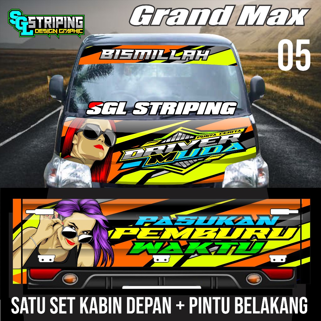 Jual DECAL GRAND MAX SATU SET KABIN DEPAN & PINTU BELAKANG DECAL STIKER ...