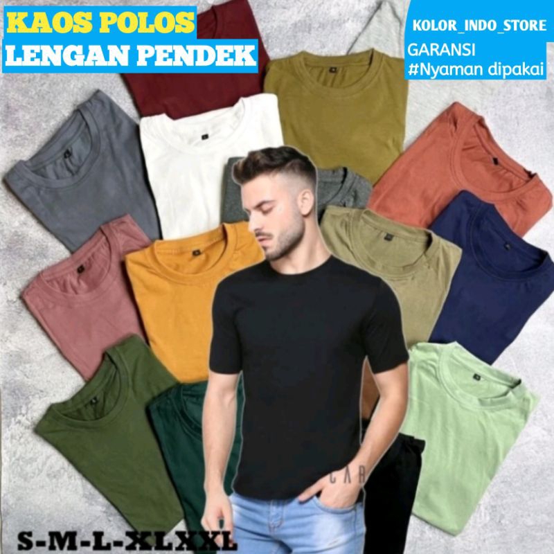 Jual {PROMO} KAOS POLOS LENGAN PENDEK 24S PREMIUM TERMURAH KAOS POLOS ...