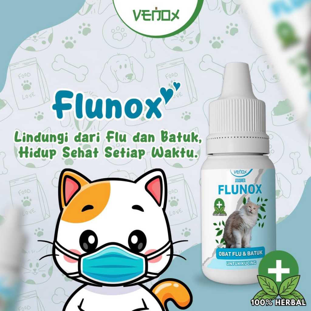 Jual FLUNOX FLU - Venox Obat Kucing Anti Virus Flu Pilek Bersin Hidung ...