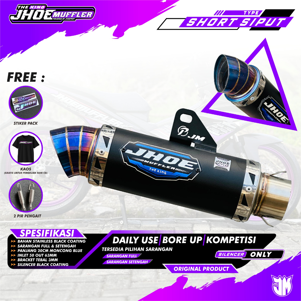 Jual Silincer Knalpot racing inlet 50 Type Short SIPUT By Jhoe Muffler ...