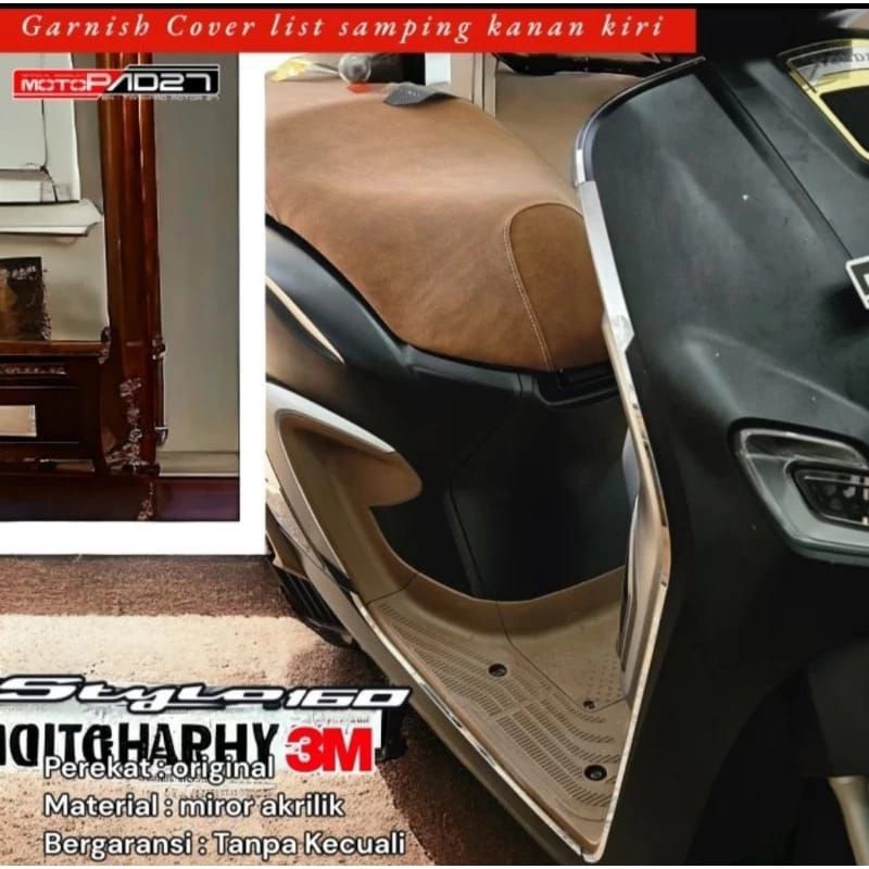 Jual Motopad27 garnish list samping motor Honda Stylo 160 cover body ...