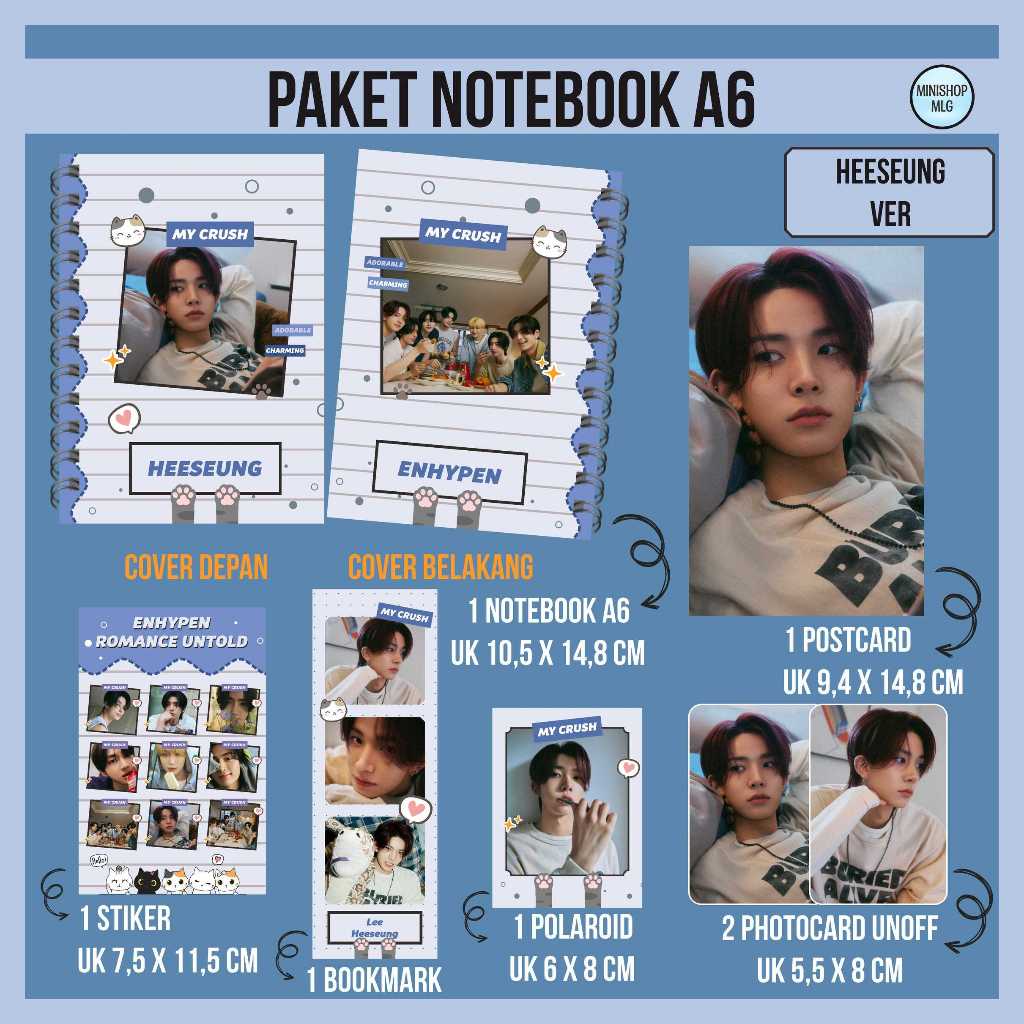 Jual (FREEBOX) PAKET HEMAT NOTEBOOK ENHYPEN ROMANCE UNTOLD ENGENE VER ...