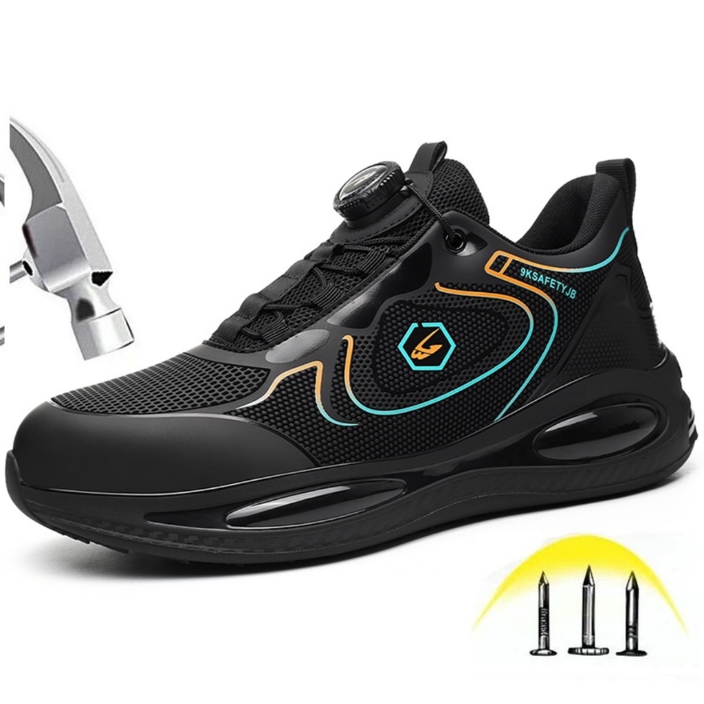 Jual Profesional Sepatu Safety Boots Pria Pendek Ujung Besi Tali Putar ...