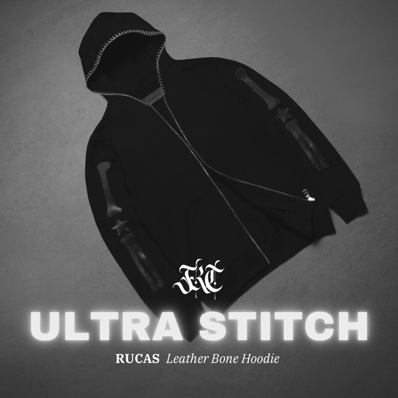 Jual RUCAS “Ultra Stitch” Leather Bone hoodie | Shopee Indonesia