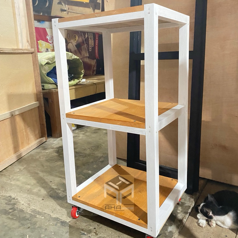 Jual rak 3 susun full kayu solid | Shopee Indonesia