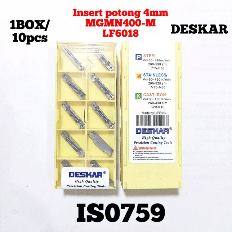 Jual DESKAR insert potong 4mm MGMN 400 - M tungsten carbide cocok untuk besi n stainless for ...