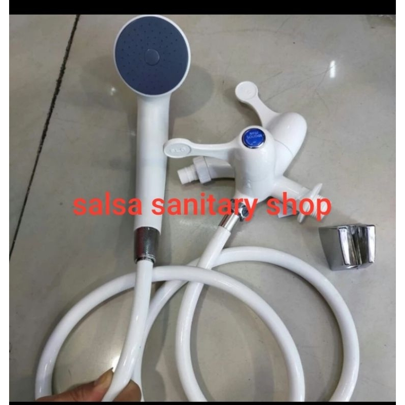 Jual Paket Keran cabang+Hand shower plastik putih | Shopee Indonesia