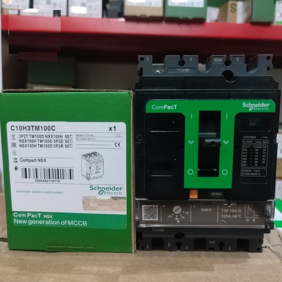 Jual SCHNEIDER MCCB 70KA NSX100H 3P 100A TMD LV429670 Breaker 3phase ...
