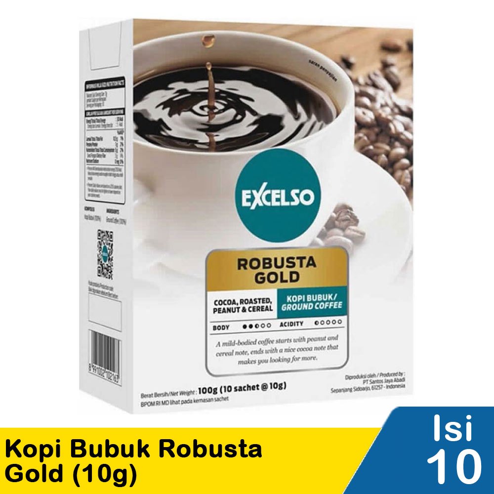Jual excelso kopi bubuk robusta gold 10x10gr | Shopee Indonesia