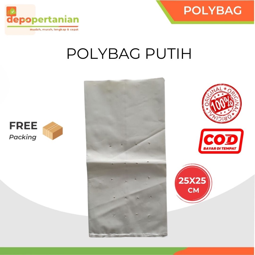 Jual Depo Pertanian - Polibag Putih ukuran 25 Dijual Per Lembar ...