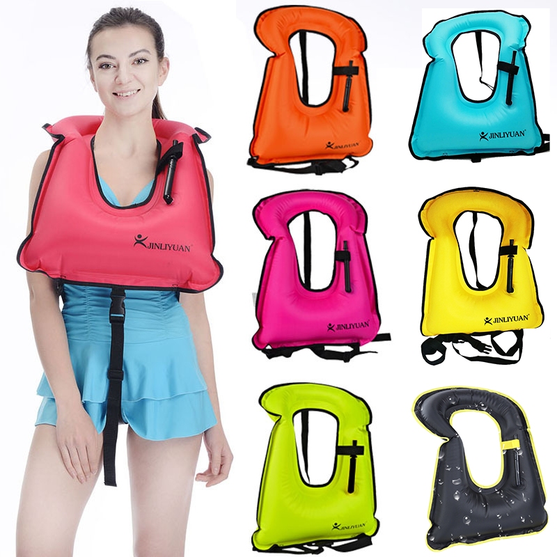 Jual Snorkeling life jacket inflatable snorkeling vest Swimming ...