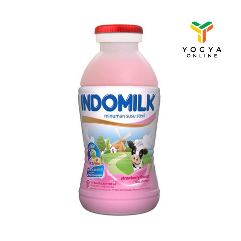 Jual Indomilk Strawberry Botol 190 Ml | Shopee Indonesia