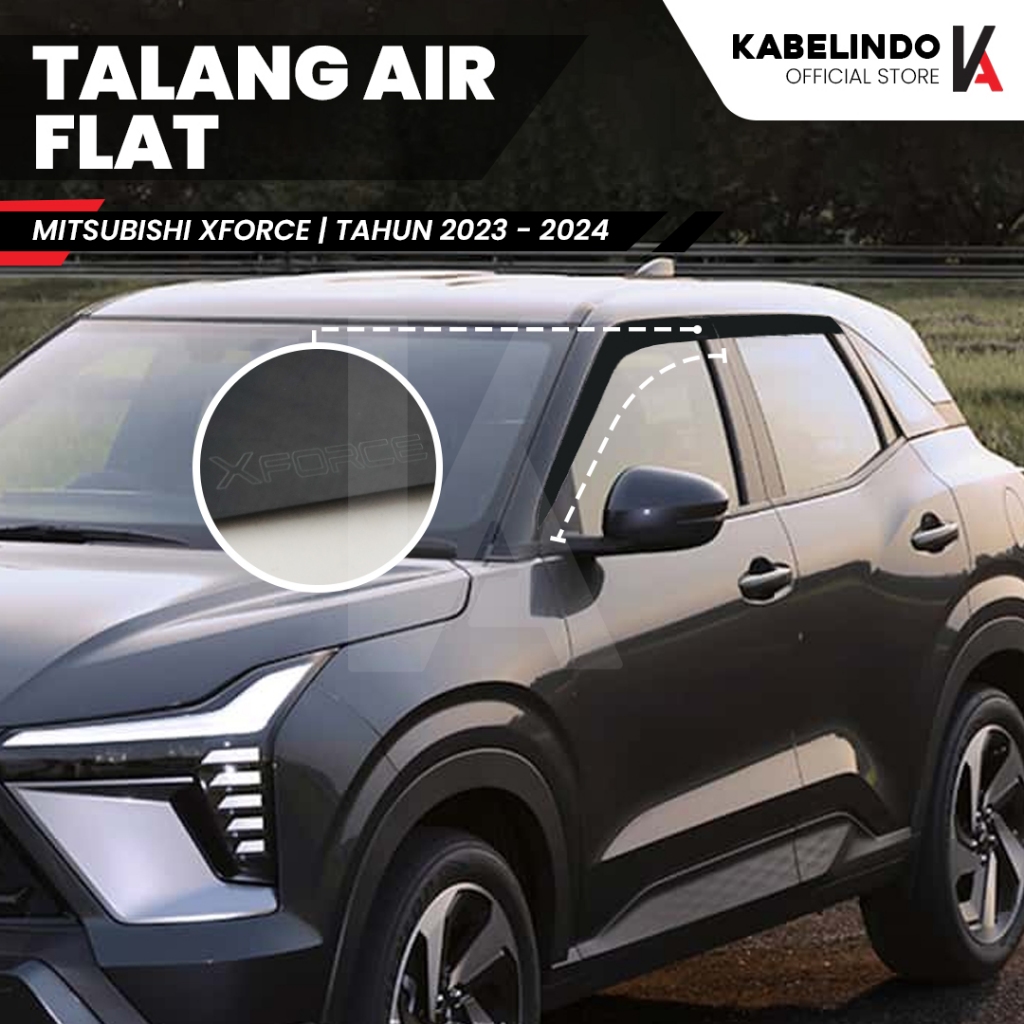 Jual Talang Air Pintu Mobil Mitsubishi XForce 2023 - 2024 Flat High Quality 4 Pintu | Shopee ...