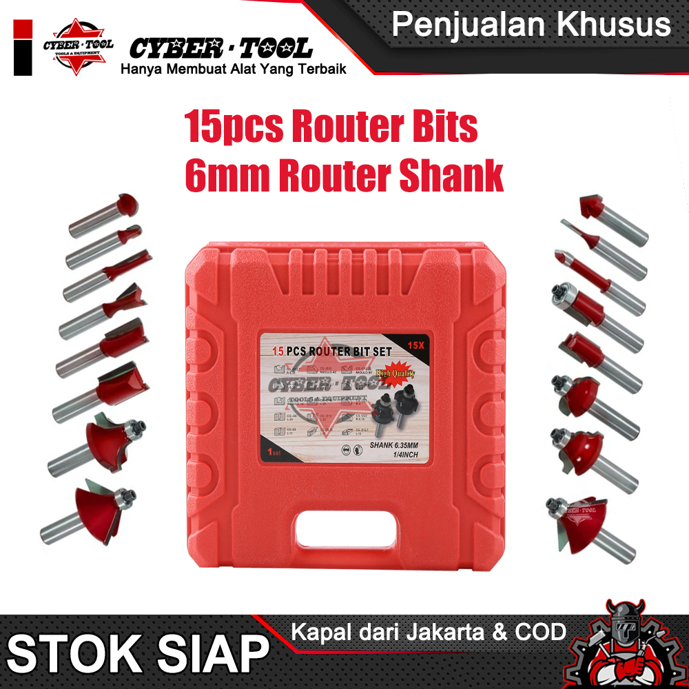 Jual Mata Router set - Mata Profil 6mm - Mata Trimmer Set Router Bit ...