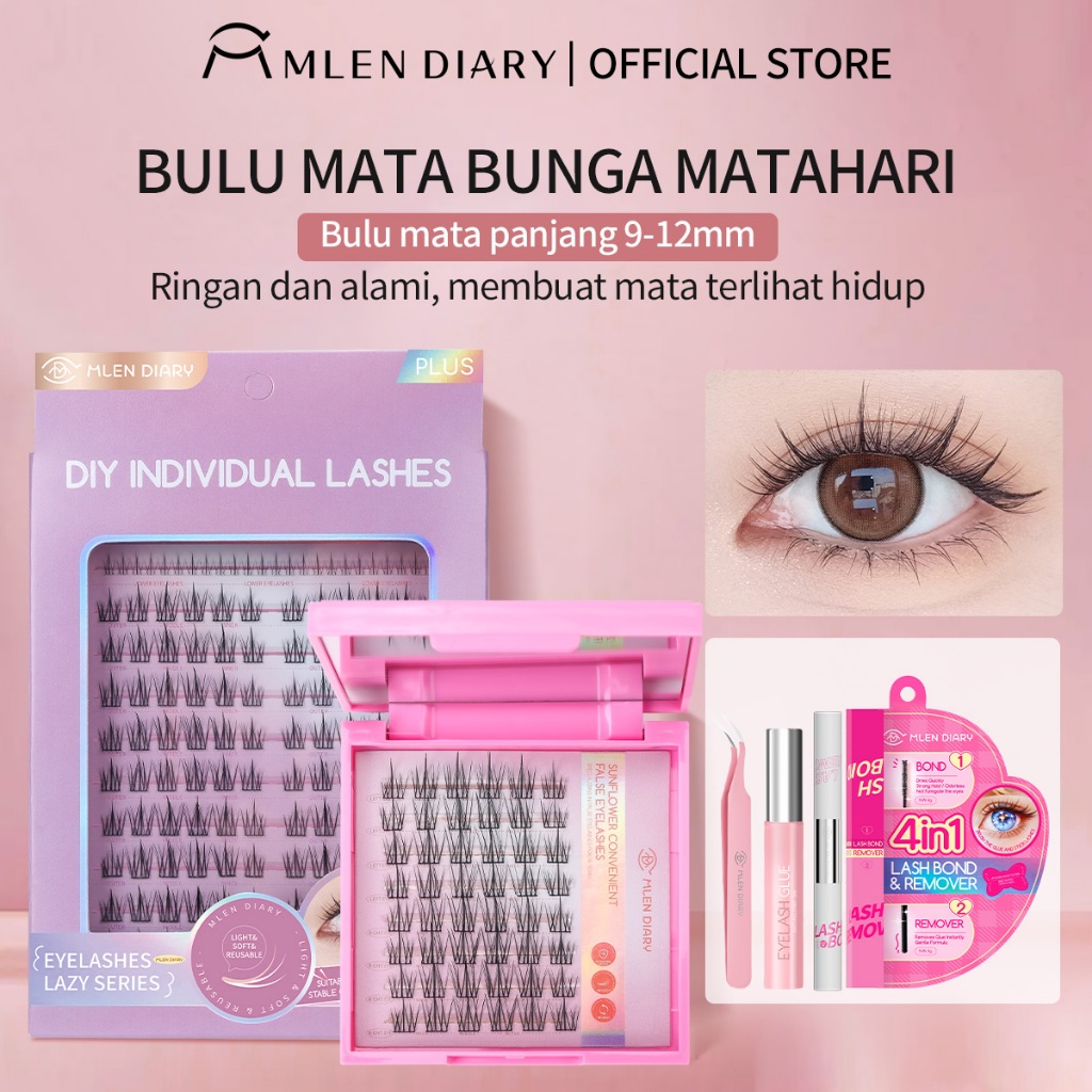 Jual MLEN DIARY-Bulu Mata Bunga Matahari Panjang Bulu Mata Sunflower 9-12mm bulu mata palsu lem ...