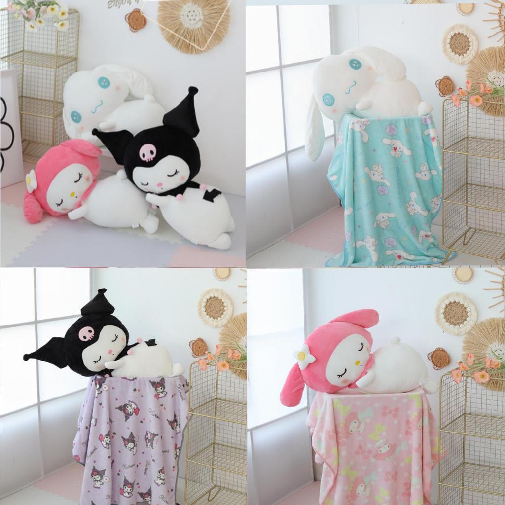 Jual Balmut Bantal Selimut Cartoon Karakter Melody Kuromi Cinnamorol ...