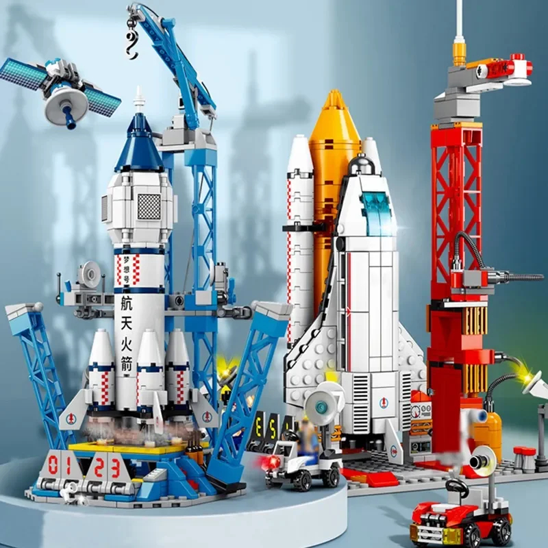 Jual Mainan Balok Susun Roket Model Space Craft Brick Lele Brother ...