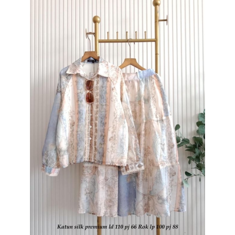 Jual one set rok bkk katun silk premium | Shopee Indonesia